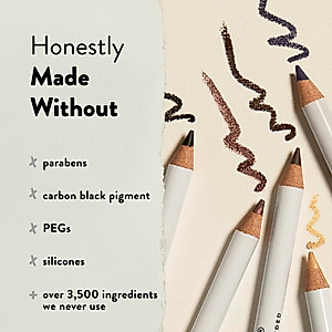 Honest Beauty Vibeliner Pencil Eyeliner | Electric (Matte Plum) | With Jojoba Oil, Meadowfoam Oil, & Macadamia Nut Oil | With built-in smudger | .038 Oz