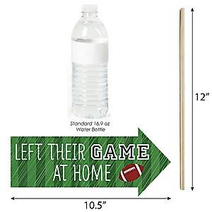 Big Dot of Happiness Funny End Zone - Football - Tailgating Party Photo Booth Props Kit - 10 Piece