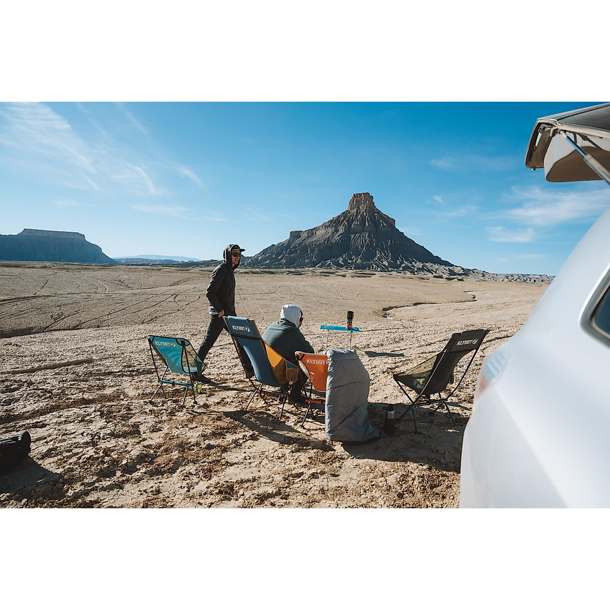 Klymit Ridgeline Camping Chair for Adults, Folding Chair for Outside, Blue