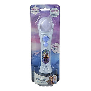 eKids Disney Frozen 2 Toy Microphone for Kids with Built-in Music and Flashing Lights, Designed for Fans of Frozen Gifts for Girls