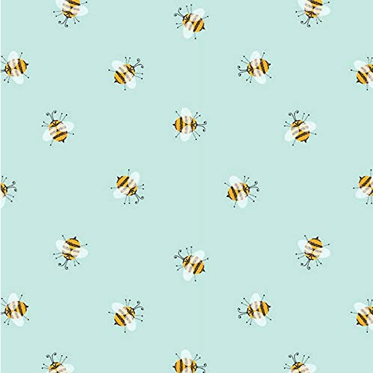 Tissue Paper for Gift Wrapping with Design (Bumble Bees - Light Blue Green), 24 Large Sheets (20x30)