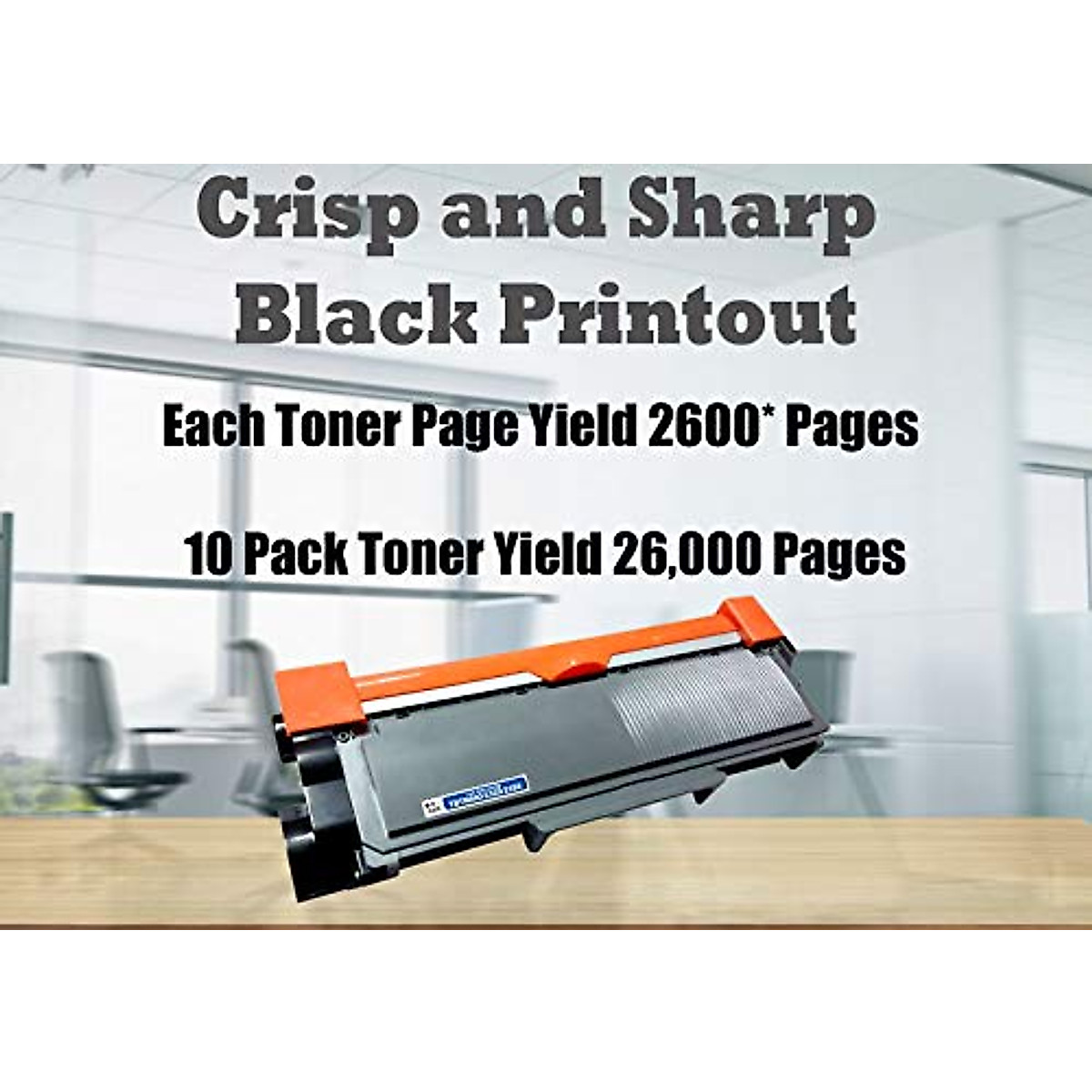 (10xBlack) 4Benefit Compatible TN660 Toner Cartridge TN-660 (Set of 10) Replacement for Brother HL-L2300D DCP-L2520DW DCP-L2540DW HL-L2360DW HL-L2320D HL-L2380DW MFC-L2707DW Laser Printer