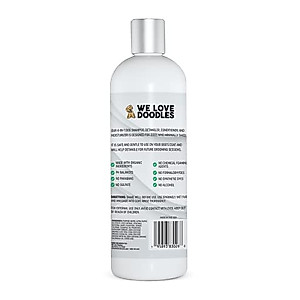 Dog Shampoo, Conditioner, and Detangler | Made in USA | Organic Ingredients | Best Shampoo for Goldendoodles and Doodles | Puppies | Grooming, Best Smelling | We Love Doodles |16 OZ (Lavender)