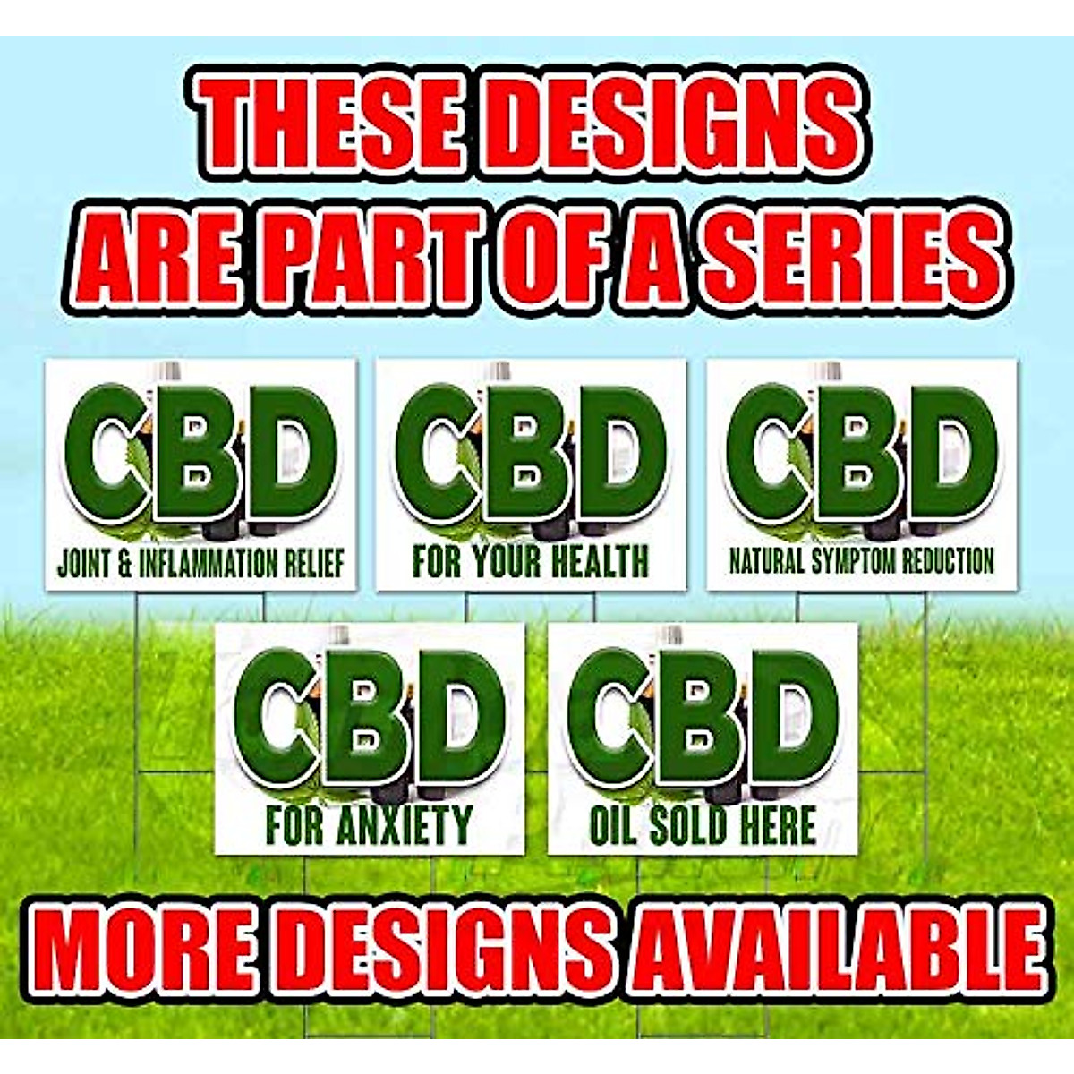 CBD Dispensary Corrugated Plastic Yard Sign, Bandit, Lawn, Decorations, New, Advertising, USA (18"x24")