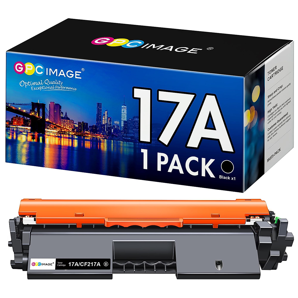 GPC Image Compatible Toner Cartridge Replacement for HP 17A CF217A Toner Compatible with Laserjet Pro M102w M130nw M130fw M130fn M102a M130a Laserjet Pro MFP M130 M102 Series Printer Tray (1 Black)