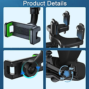 HOYZNBI 𝟐𝟎𝟐𝟒 𝐔𝐩𝐠𝐫𝐚𝐝𝐞𝐝 Rearview Mirror Car Phone Holder, 360° Rotatable & Retractable Car Phone Holder Mirror Mount, Universal Car Phone Mount Automobile Cradles for All Smartphones & Cars