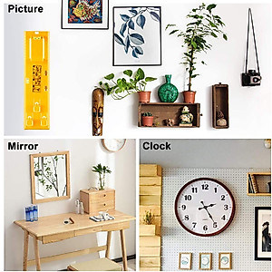 Picture Hanging Tool with Level Easy Frame Picture Hanger Wall Hanging Kit (Yellow Hanging Tool)