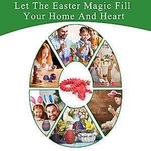 Dragon Egg 12In Dragon Toy 3D Printed Dragon Fidget Toys, 3D Printed Dragon Egg with Articulated Dragon Inside, Fidget Toys for Autism/ADHD, Easter Gifts(Bluegreen)