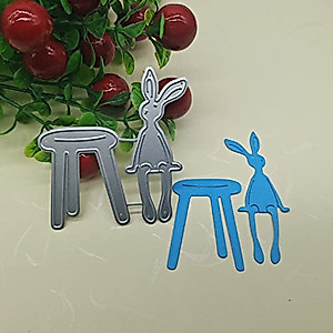 J56JIW2jjsim Cute Easter Bunny Metal Cutting Die for DIY Paper Art Crafts Photo Album Decor Metal die cuts for Card Making Crafting Invitation Scrapbooking