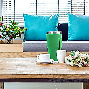 HaiMay 10 Pieces Reusable Iced Coffee Cup Sleeve Neoprene Insulated Sleeves Cup Cover Holder Tumbler Cup Drinks Sleeve Holder Idea for 30oz-32oz Cold Hot Beverages, Pure Colors Style