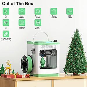 Entina Tina2S 3D Printers with Wi-Fi Cloud Printing, Fully Assembled and Auto Leveling Mini 3D Printer for Beginners, High Precision Printer with Smart Control and Heated Spring Steel Build Plate