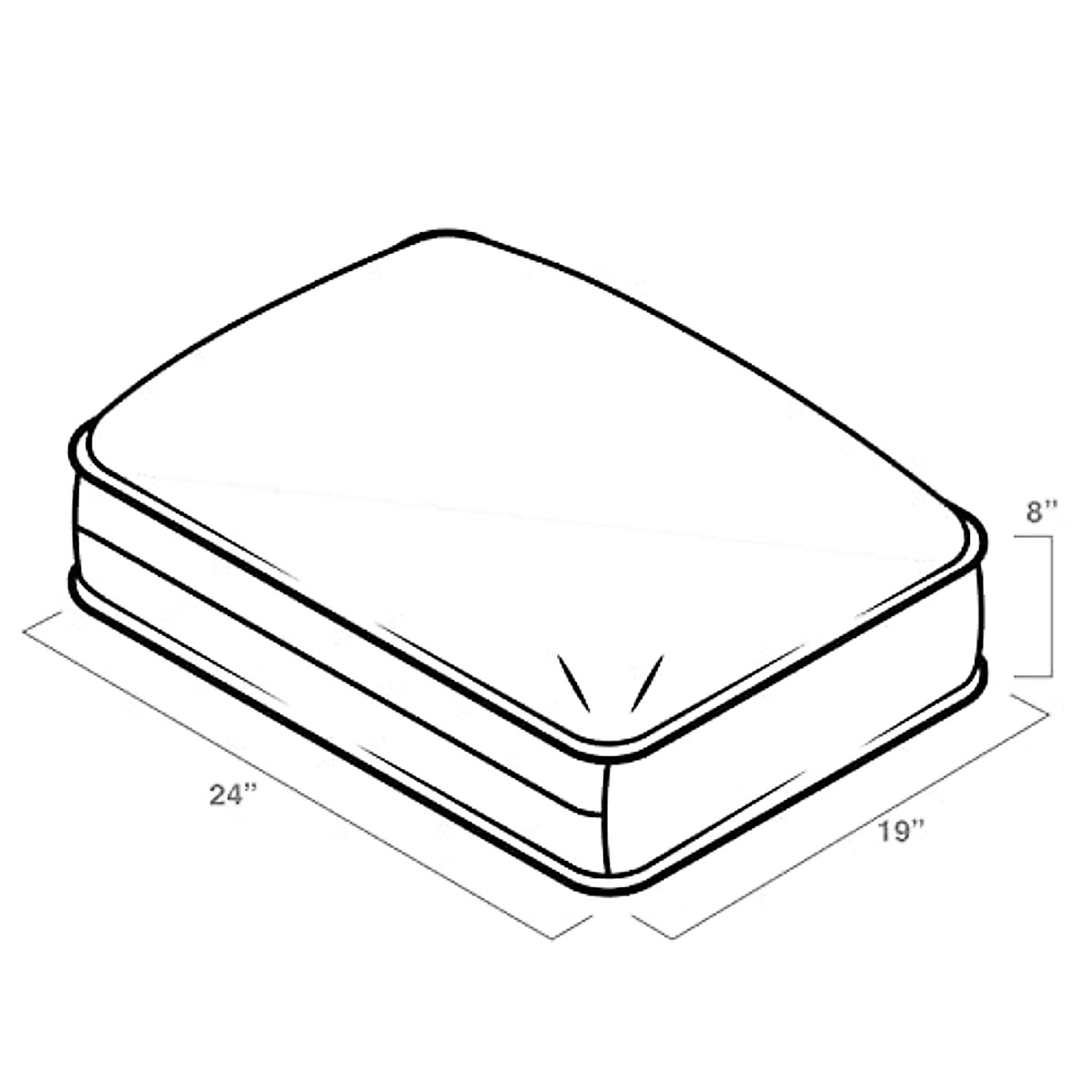 Arden Selections ProFoam Performance Outdoor Cushion Pillow Back 19 x 24, Sapphire Blue Leala