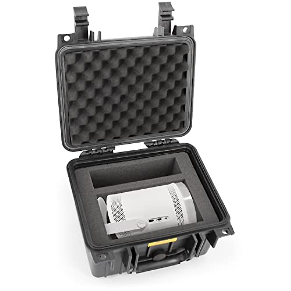 CASEMATIX Travel Case Compatible with Samsung Freestyle Projector and Smart Projector Accessories, Waterproof Impact Resistant Portable Projector Case with Shock Absorbing Padded Foam