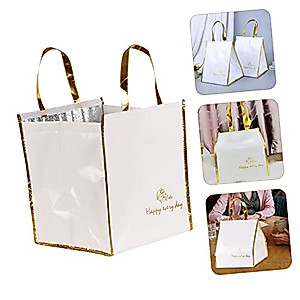 ULTECHNOVO Packing Cold Insulation Portable Plastic Shopping Bags Ice Packs for Lunch Bags Backpacking Food Insulated Bag Food Delivery Bag Insulated Grocery Bag Cake Packing Bag Thermal Bag