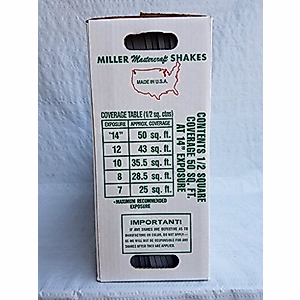 Miller Shingle 18 Inch Rebutted and Rejointed (R&R) Natural Groove Cedar Sidewall Shingles Primed 1/2 Square Carton