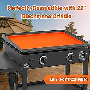 BYKITCHEN Silicone Griddle Cover for Blackstone 22 inch Griddle, Griddle Mat for Blackstone Tabletop Griddle, Grill Accessories for 22 inch Blackstone Griddle, Outdoor Protective Portable Grill Mat