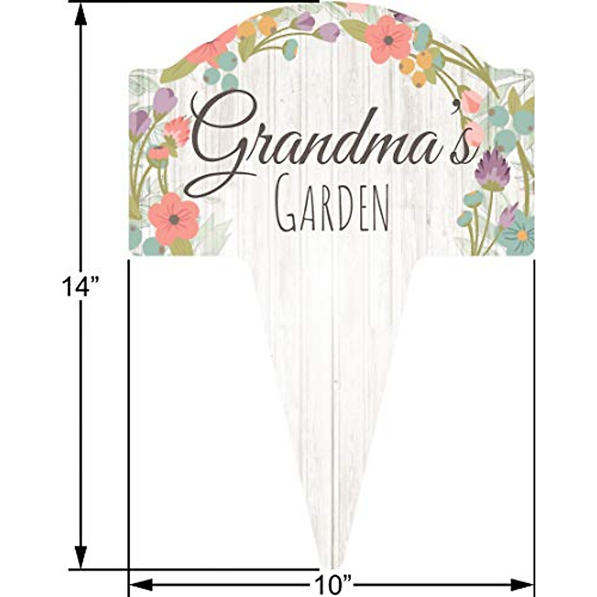 MRC Wood Products Personalized Mother's Day Floral Print Aluminum Garden or Yard Sign 10x14