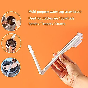 FONTRON Mug Bottom Silicone Cover and Multifunctional Cleaning Brush for Stanley Quencher H2.0 40 oz 30 oz Tumbler with Handle for IceFlow 20oz 30oz Anti-Slip Bottle Bottom Sleeve Cover (Two Blue)