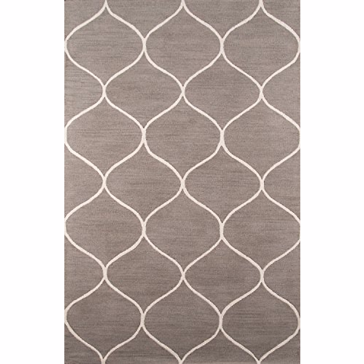 Momeni Rugs Newport Collection, 100% Wool Hand Tufted Loop Cut Contemporary Area Rug, 9' x 12', Grey