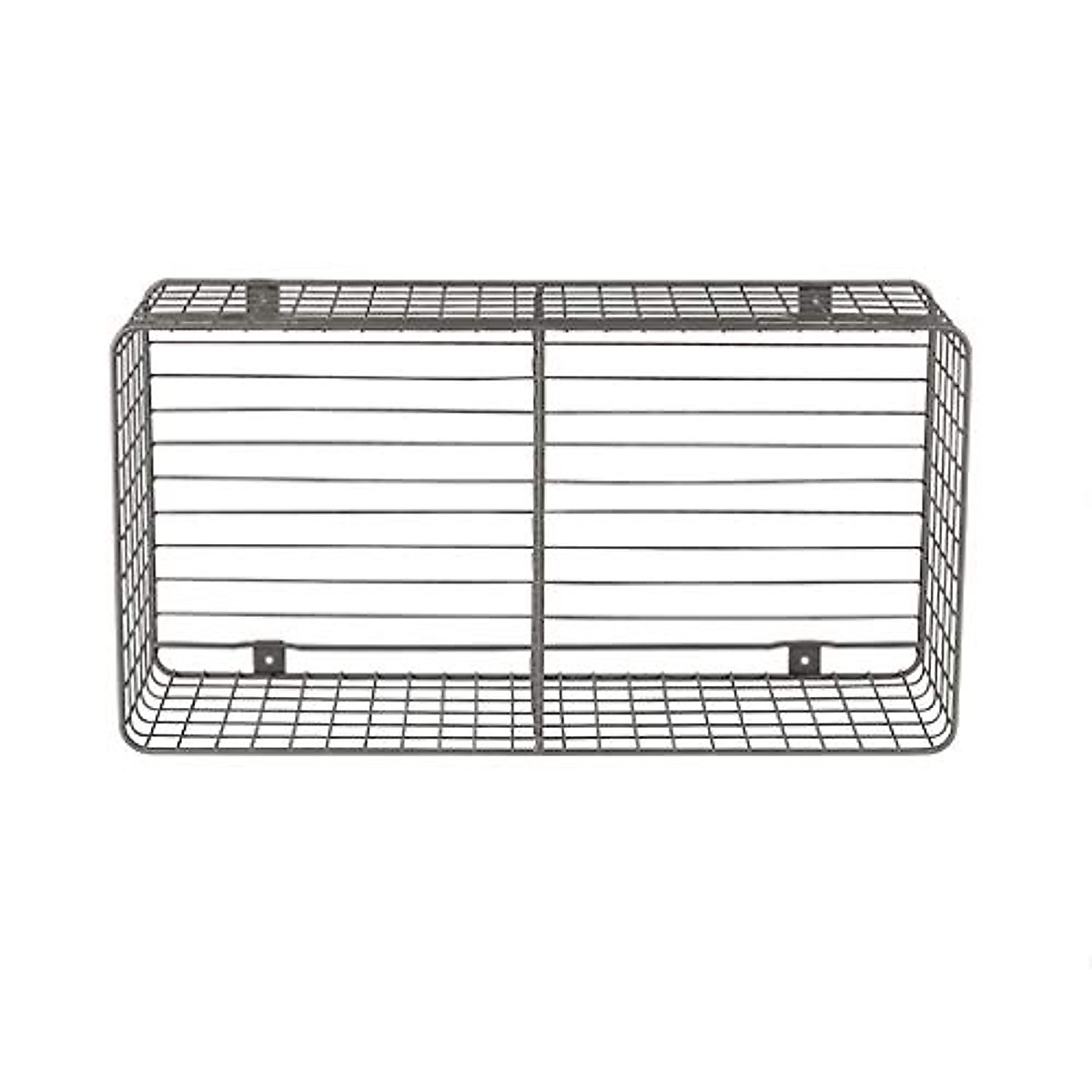 Spectrum Diversified Vintage Wall Mount Office or Entryway Wire Basket Cube Rack Station, One, Industrial Gray