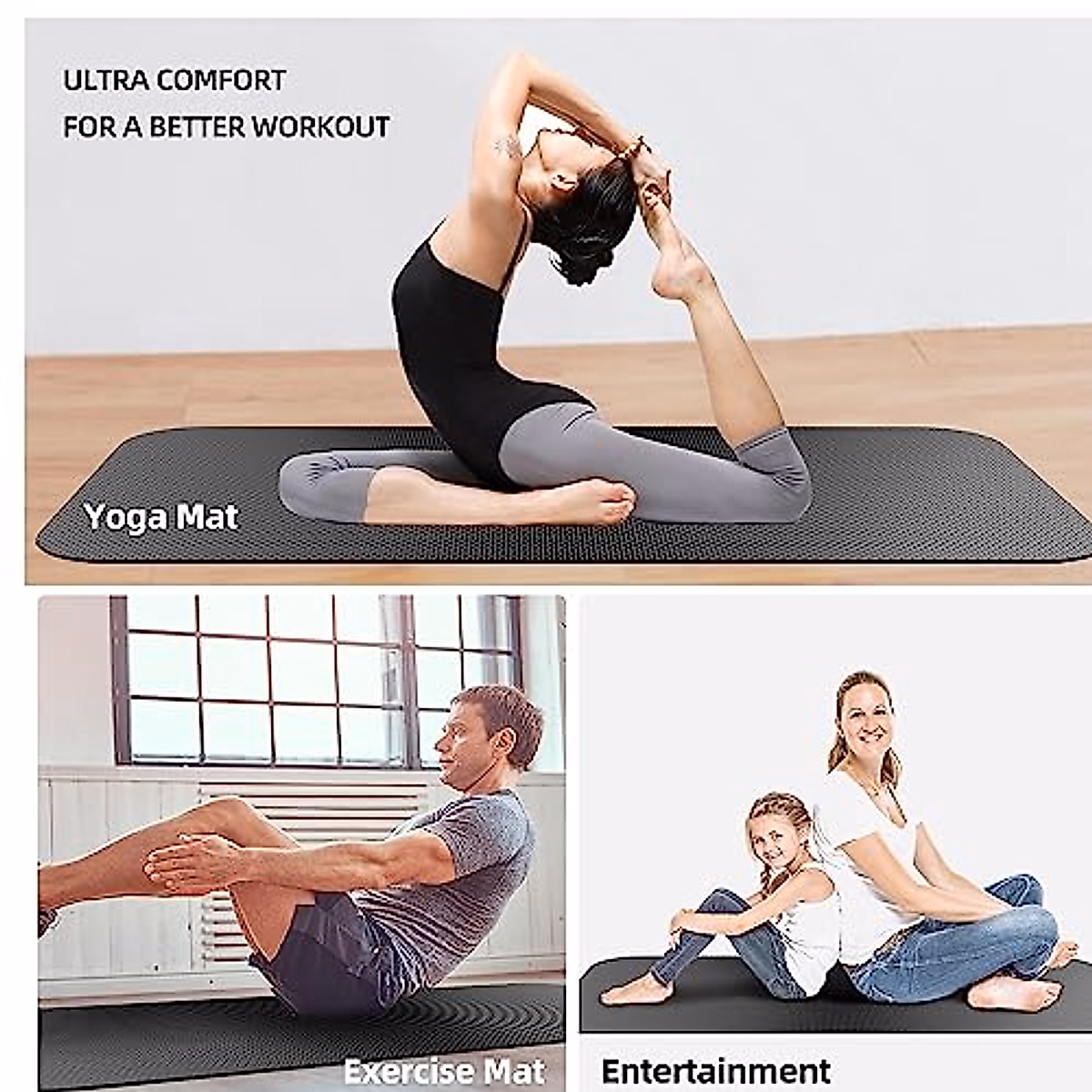 Exercise Equipment Mat,Treadmill Mat, Exercise Bike Trainer Mat, Fitness Home Gym Mat, Elliptical Mat,Spin Bike Mat,Small And Large Exercise Mat,Workout Pads For Floor,Workout Matt For home Gym Carpet
