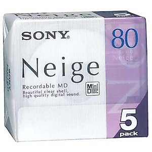 Sony Neige Series MiniDisk 80 Min 5 Pack Recordable MD