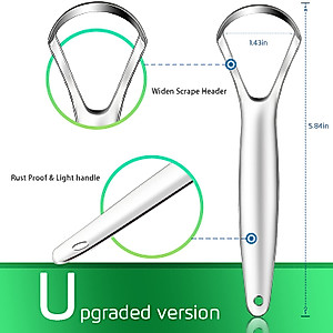 New Tongue Scraper, Premium Tongue Cleaner, Keep Oral Hygiene, Metal Tongue Scrapers, BPA Free, Medical Grade Stainless Steel, For Adults Kids, Bad Breath Treatment Tools
