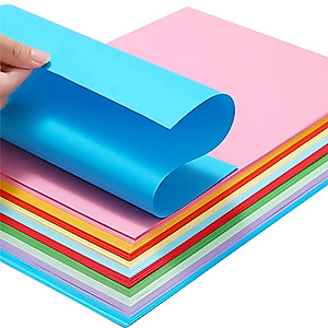 MIDUOLE Origami Paper, 100 Pcs Colored A4 Paper - 20 Vivid Colors - Double Sided, Easy Fold Paper for Kids Adult Beginners Training Arts & Crafts Projects 8.3" X 11.7".