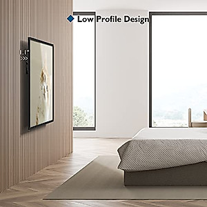 BONTEC No-Stud TV Wall Mount for 26-55 inch LED LCD OLED Plasma Flat/Curved TVs, with Max VESA 400x400mm, No Damage Drywall Studless TV Wall Mount, Bubble Level and Cable Ties Included