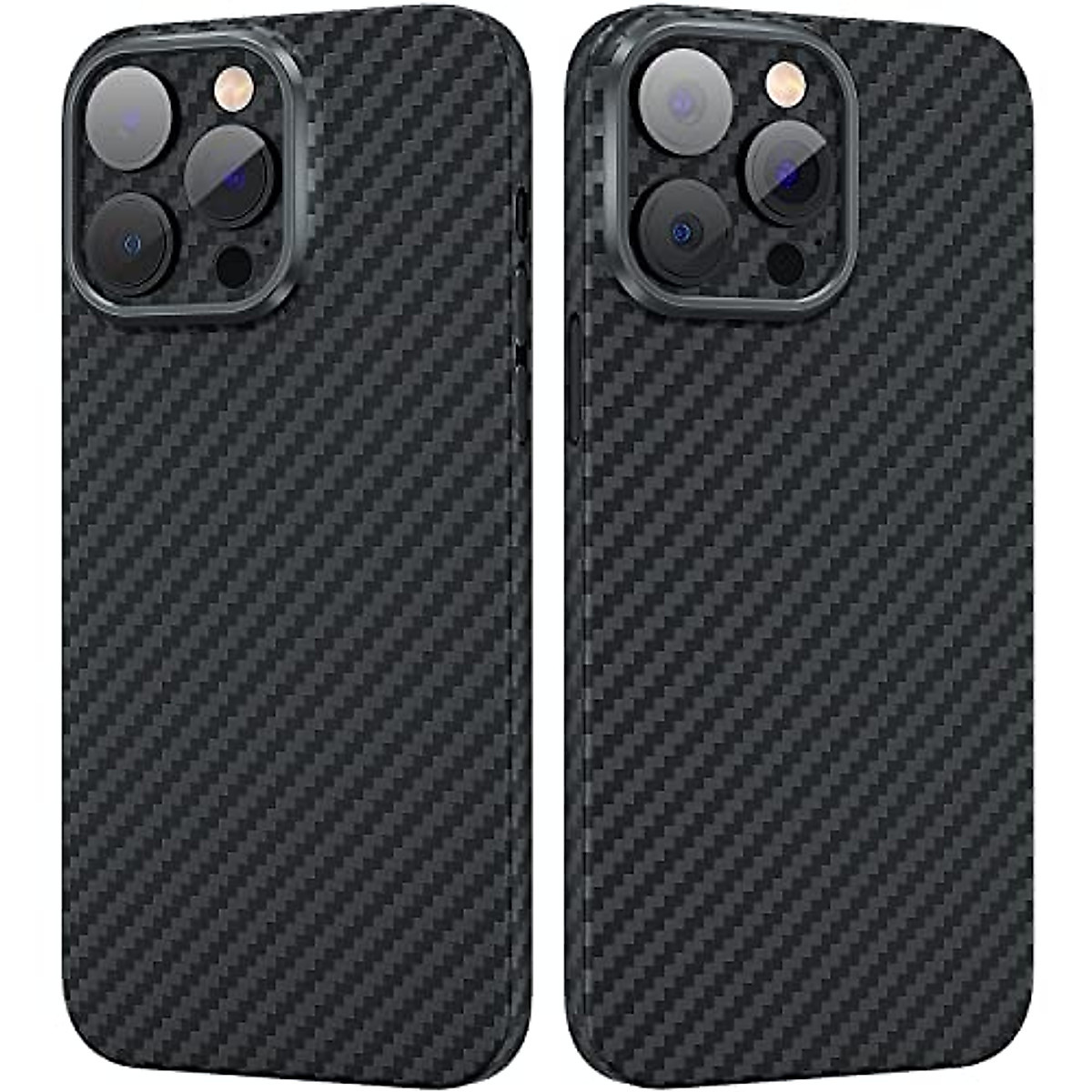 memumi Real Aramid Fiber for iPhone 14 Pro Max 6.7" Case, Sturdy Durable Carbon 0.5 mm Slim Fit for iPhone 14 Pro Max Carbon Fiber Thin Case [ Aramid Fiber] with Military-Grade Drop Protection Black