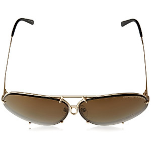 Porsche Design Sunglasses P8478, Gold, 69mm