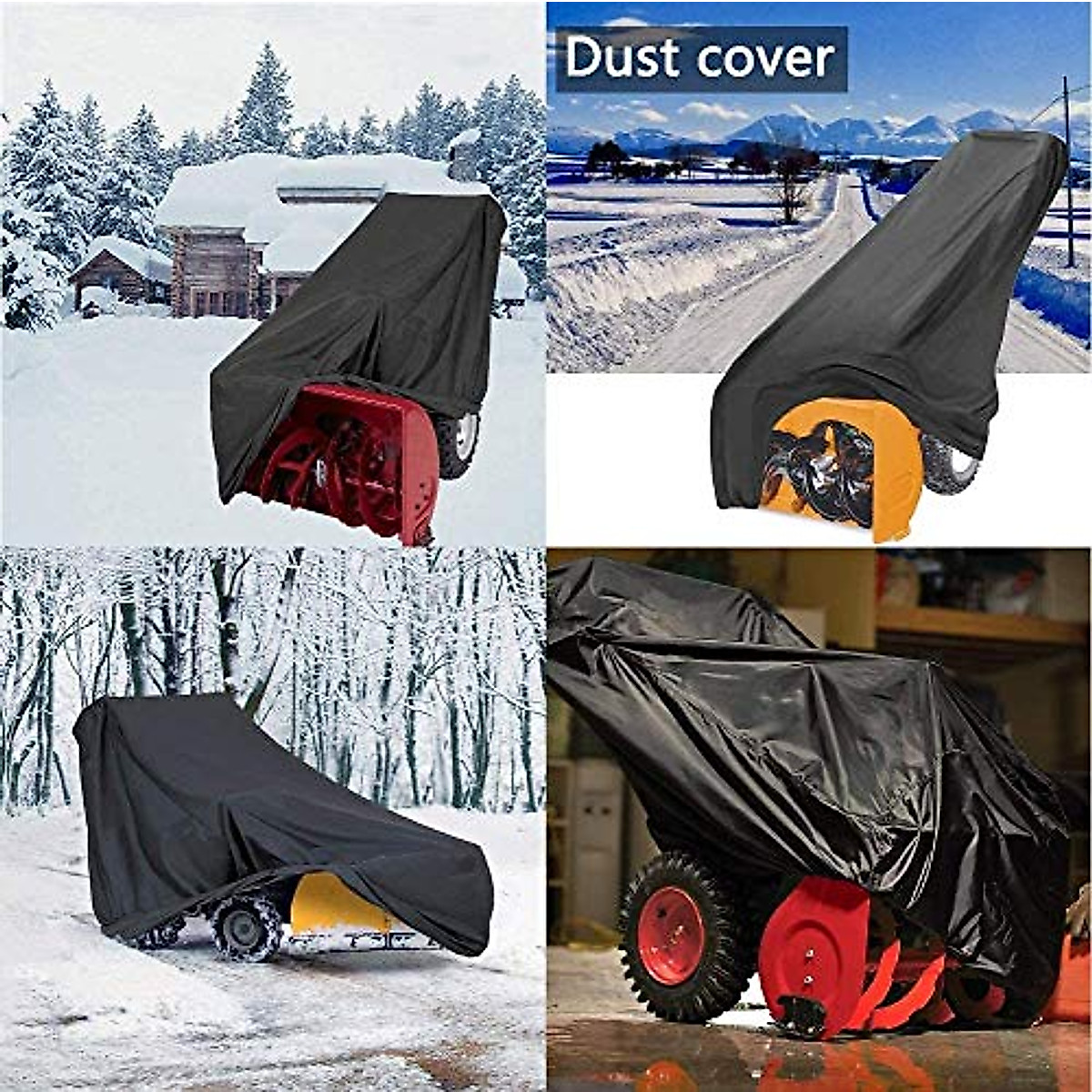 UCARE Snow Thrower Cover Waterproof Dustproof Snow Blower Covers for Most Electric Two-Stage Snow Throwers (L: 60.24x33.07x45.28in/ 153x84x115cm)