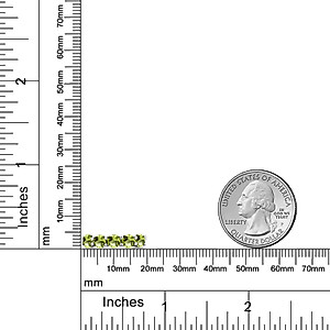 Gem Stone King 925 Sterling Silver Green Peridot 5 Stone Band Ring For Women (1.50 Cttw, Gemstone Birthstone, Available In Size 5, 6, 7, 8, 9)