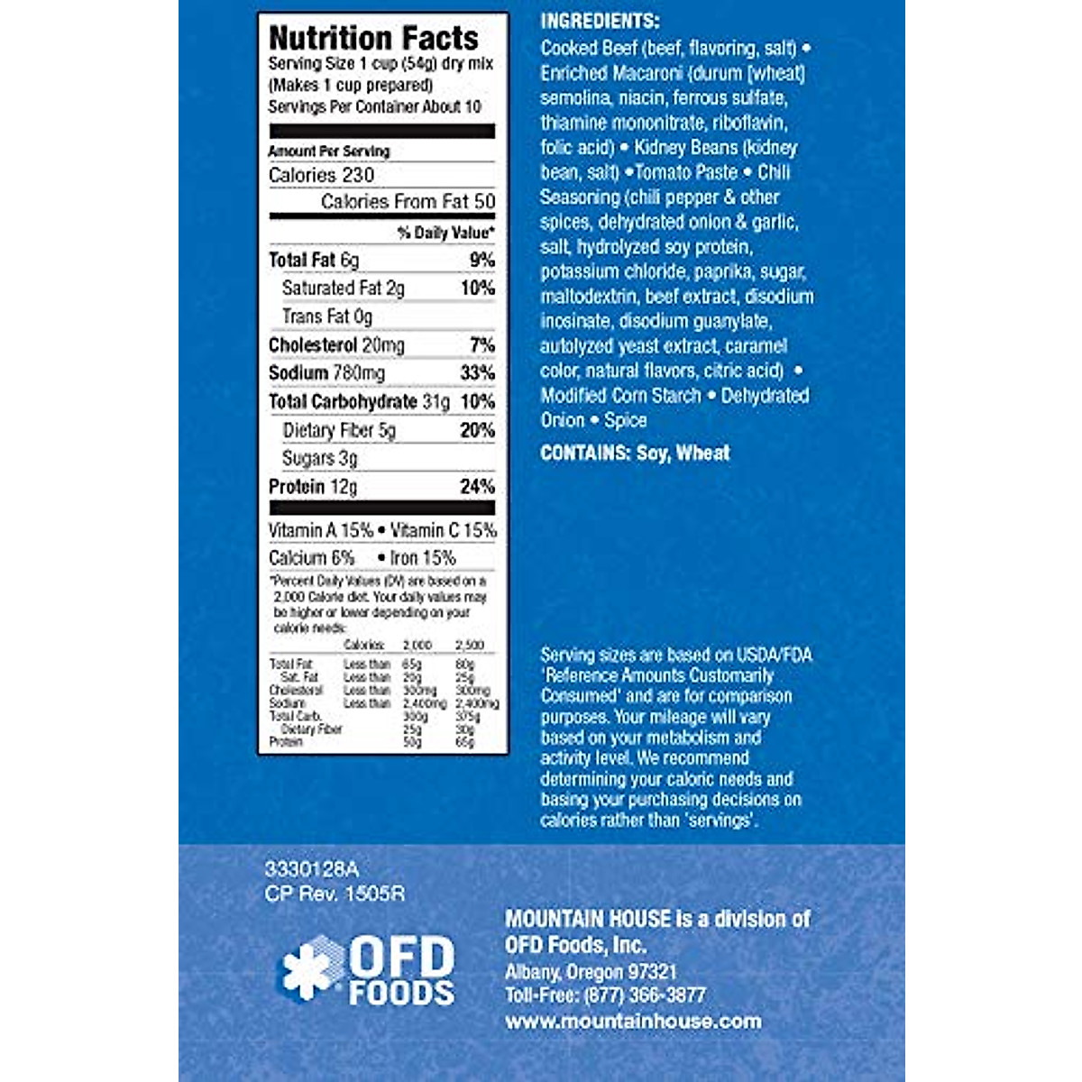 Mountain House Chili Mac with Beef #10 Can - 6 Pack