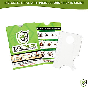 Tick Remover Card - Wallet Sized Tick Removal Tool with Free Tick ID Card & Testing Information - for People, Dogs, Cats (1 Pack)