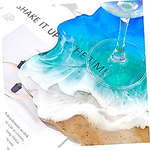 TEHAUX Tray Silicone Mold Resin Molds Resin Silicone Molds Snack Tray Resin Trinket Tray Resin Tray Molds Serving Tray DIY Manual Mold Silicone Plate Mould Handmade Mold Ashtray White Mix