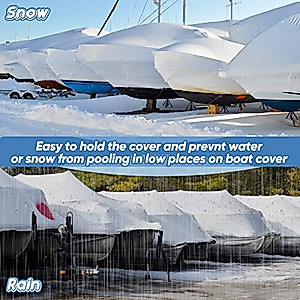 DACK Boat Cover Support Poles Stand System,Pontoon Boat Cover Support with Metal Tripod Base,27-59 inch Boat Cover Poles Adjustable with 3 Straps