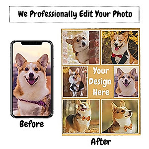 Abybela Custom Blankets with Photos Personalized Picture Blankets Using My Own Photos Custom Blanket Gifts for Boyfriend/Girlfriend/Wife/Husband, Birthday Valentines