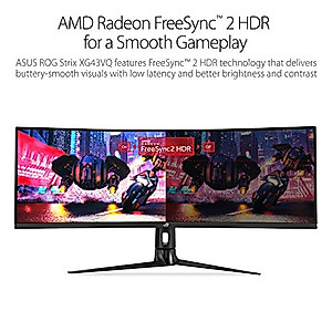 ASUS ROG Strix XG43VQ 43? Super Ultra-Wide Curved HDR Gaming Monitor 120Hz (3840 x 1200) 1ms FreeSync 2 HDR DisplayHDR 400 90% DCI-P3,BLACK