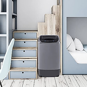 COMFEE' Portable Washing Machine, 0.9 cu.ft Compact Washer With LED Display, 5 Wash Cycles, 2 Built-in Rollers, Space Saving Full-Automatic Washer, Ideal Laundry for RV, Dorm, Apartment, Magnetic Gray