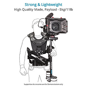 FLYCAM Comfort Stabilizing Arm & Vest for Flycam 5000/3000/DSLR Nano Handheld Camera Video Steadycam Stabilizer up to 5kg | Stabilization Body Mount System for camcorders Stabilization (CMFT-AV)