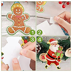 75 Pcs Christmas Classroom Bulletin Board Xmas Cutouts Winter Decorations Xmas Tree Santa Snowman Stocking Gingerbread Cardboard Paper Cutout for Holiday Winter Classroom School Home Decor