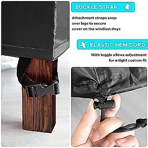 Outdoor Patio Stack Chairs Covers Waterproof (Set of 2), Heavy-Duty Patio Furniture Cover for Outdoor Chairs, Lawn Garden Patio Chair Cover