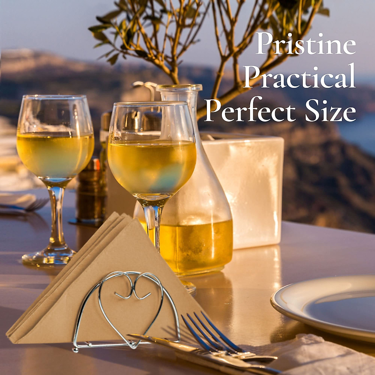 (1500-Pack) Brown Napkins - Bulk Unbleached, Natural & Rustic Kraft Paper Napkins - Eco-Conscious Disposable Kitchen Tissue Supplies for Home, Parties, Restaurant, BBQ - 12x12” Unfolded