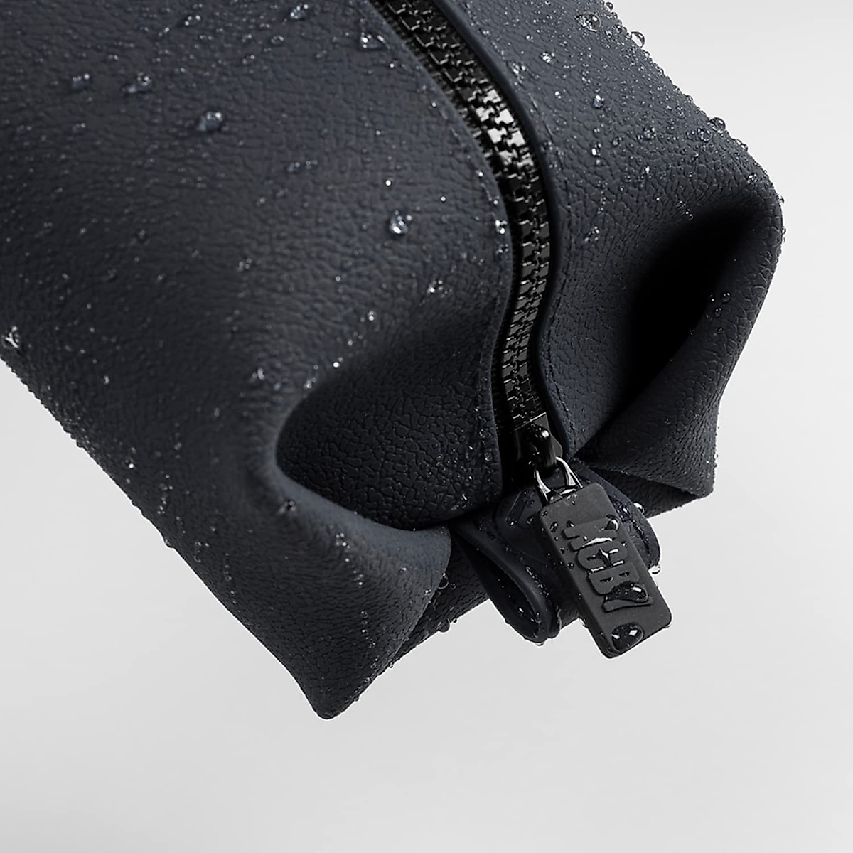 Tooletries - The Koby Lite Dopp Kit - Silicone Toiletry Organizer, Bathroom Travel Bag - Heavy-Duty Zipper, Leak Resistance, Easy to Clean - 9" x 4" x 4" - Charcoal