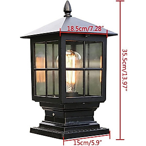 SANBDDLYY Outdoor Post Light Outdoor Column Lights Waterproof Pillar Lights Outdoor Lighting for Doorways, Yards, Porch, Patios, Hallways
