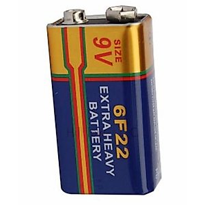Hillflower 50 pcs 6F22 6LR61 Bulk 9V Carbon Zinc Premium Battery