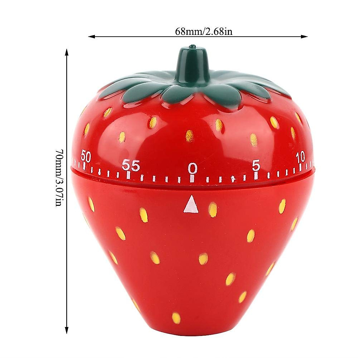 Strawberry Shaped 60 Minutes Kitchen Timer Manual Cooking Timer Mechanical Time Reminder for Kitchen Alarm Home Desktop Decoration