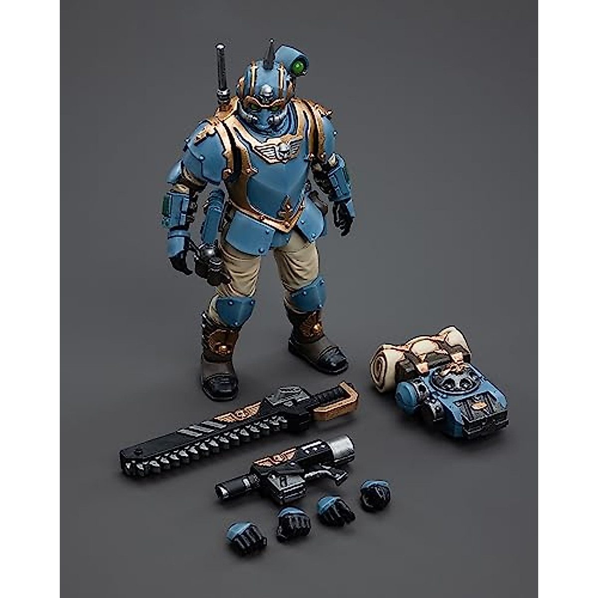 Pipigirl JoyToy Warhammer 40K Genuine License 1/18 Soldier, Astra Militarum Tempestus Scions Squad 55th Kappic Eagles Tempestor, 4.21 inch Models Action Figures Kits (Tempestor)