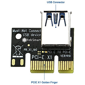 PCIE Riser Cable VER006C,GPU Risers for Mining Rigs,GPU Extension Cable,GPU Crypto Currency Mining Cable with 6Pin-SATA Power Cable and 23.6in Extension Cable,Extend PCIE X1 to PCIE X16(PCE-VER006C)